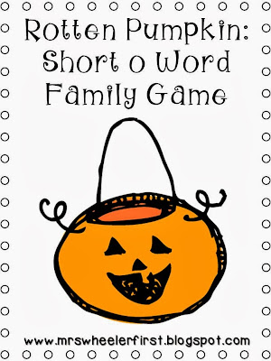 Mrs. Wheeler's First Grade Tidbits: Rotten Pumpkin Game