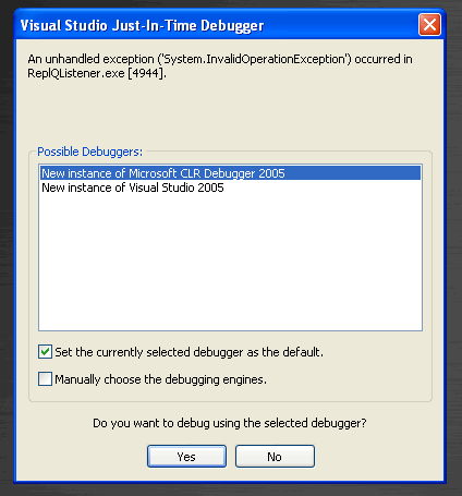 Montree (KMx10): วิธีแ้ก้ปัญหา Visual Studio Just-In Time Debugger Error
