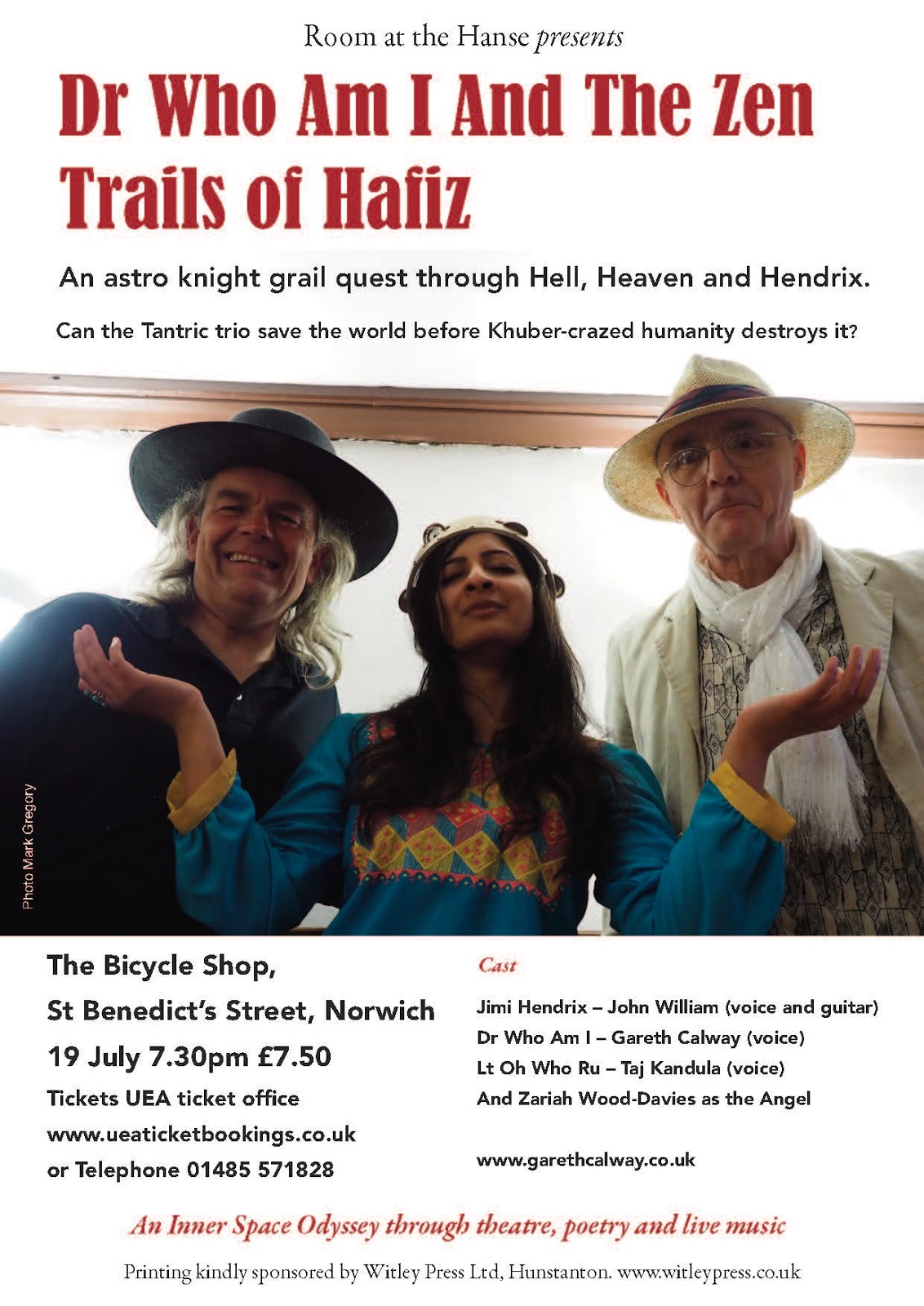 Gareth Calway - Bard On The Wire: Lynn Festival shows, Hendrix, Beatles ...