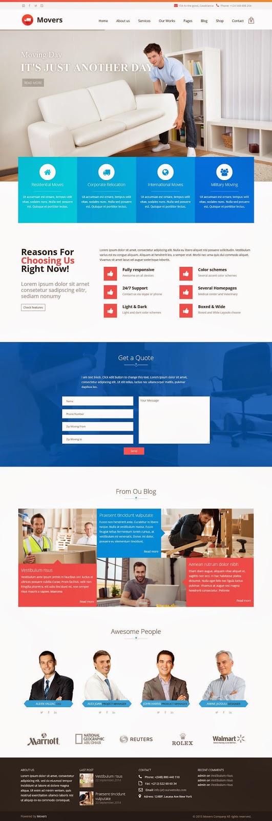 Best Responsive Service Business WordPress Theme 2015 - Download New Themes