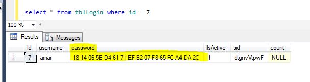 How to create encrypted login password using C# MVC