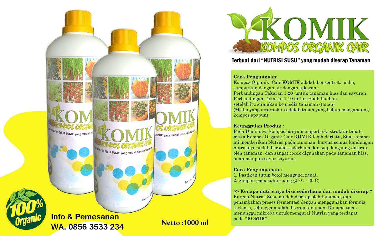 KOMIK : Kompos Organik Cair | Souvenir Kediri