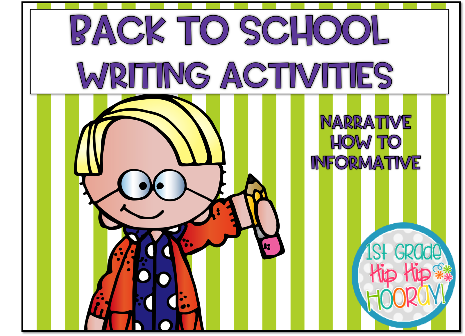 1st Grade Hip Hip Hooray!: Back to School Word Work, Writing, and Math ...