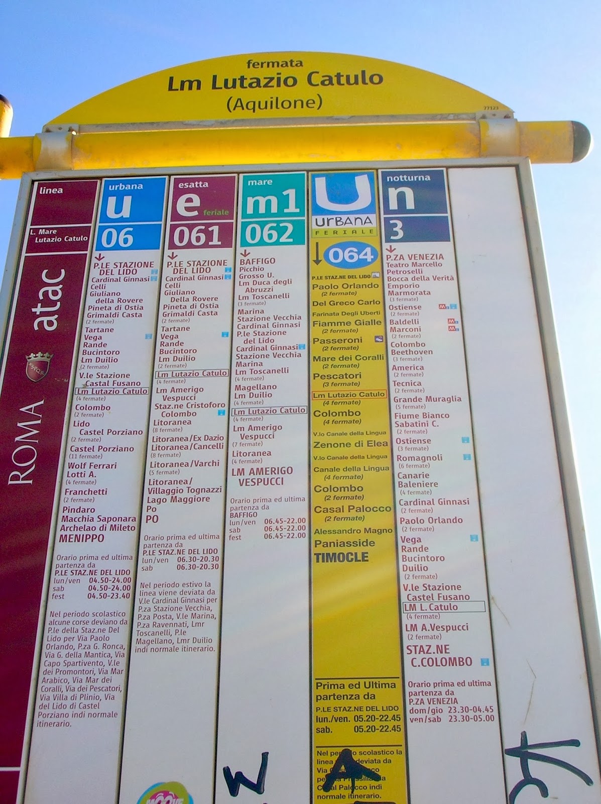 monteverdelegge: Fermate di autobus in periferie turistiche