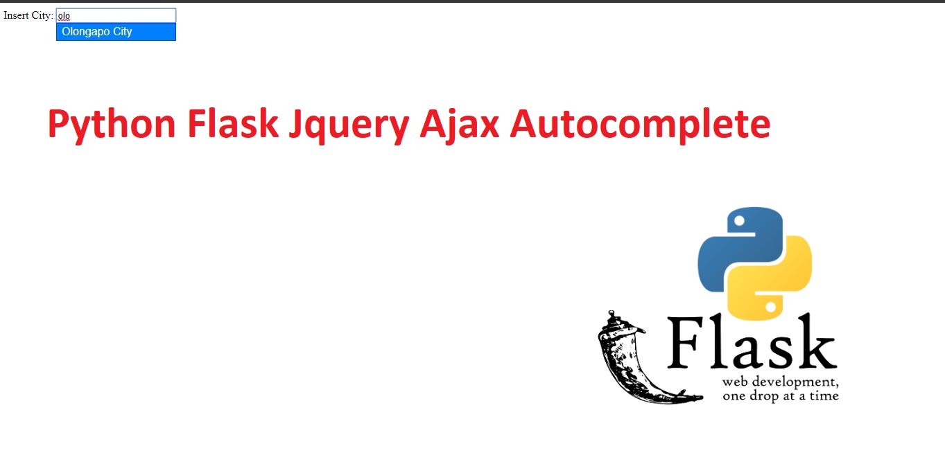Python Flask Jquery Ajax Autocomplete | Tutorial101 Python Flask Jquery Ajax Autocomplete | Tutorial101