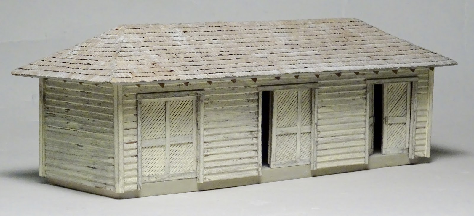 Model Railroad Minutiae: Railroad storage shed model completed