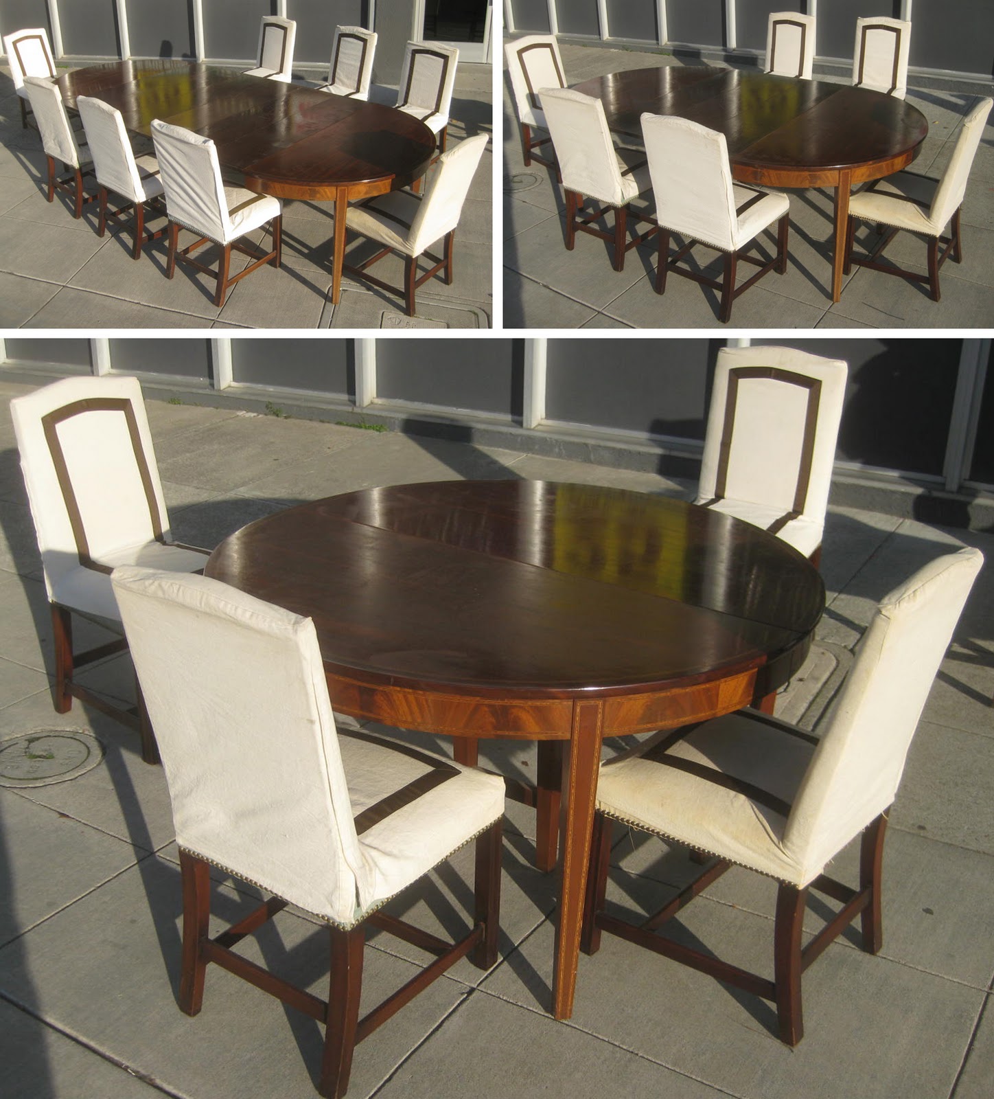 UHURU FURNITURE & COLLECTIBLES: SOLD - Family Dining Table with Ten ...