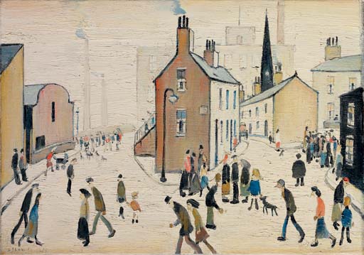 The Works of Laurence Stephen Lowry: 1957 - Street Scene
