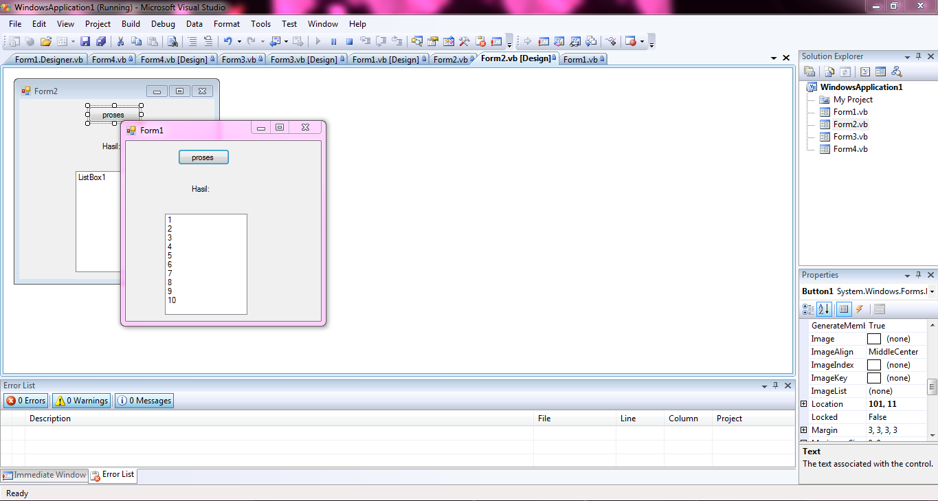 PERKENALAN DAN PERKEMBANGAN VISUAL BASIC 2008: LOOPING (PERULANGAN)