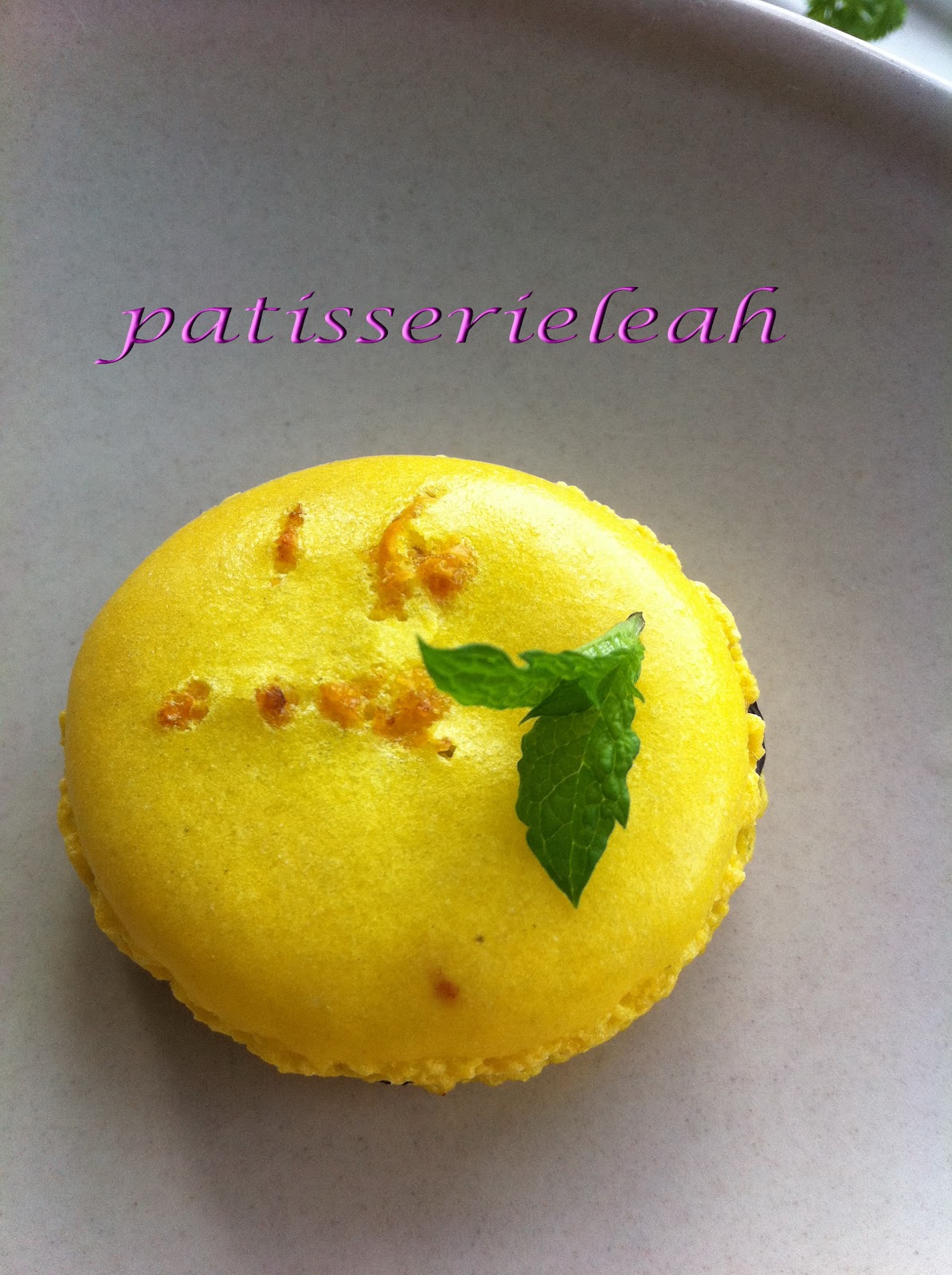 莉雅美學食光 Leah Huh : 食譜 Recipe: Lemon Macaroons 檸檬馬卡龍 (中級 intermediate )