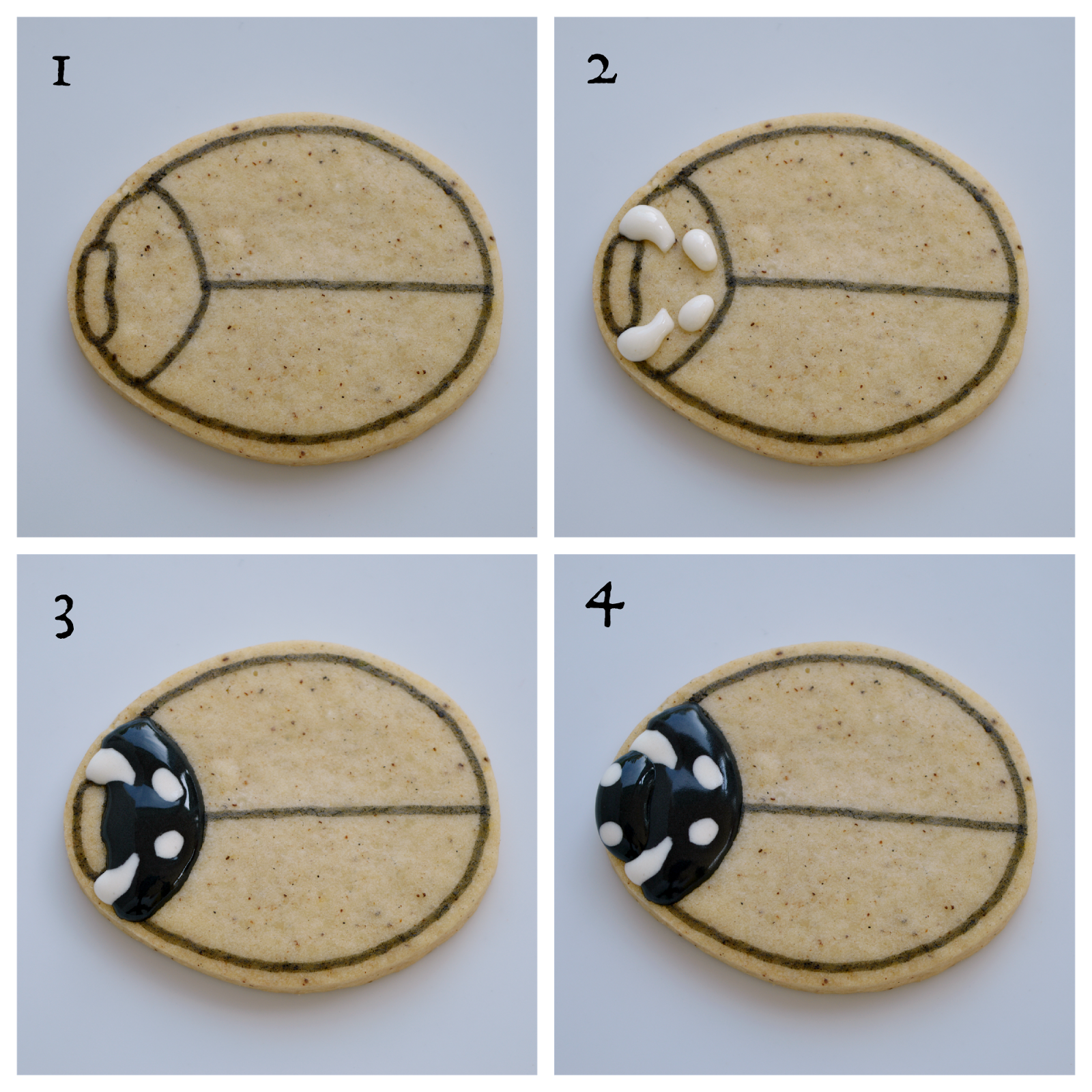 Honeycat Cookies: Ladybird Ladybug, a Cookie Tutorial and Video!