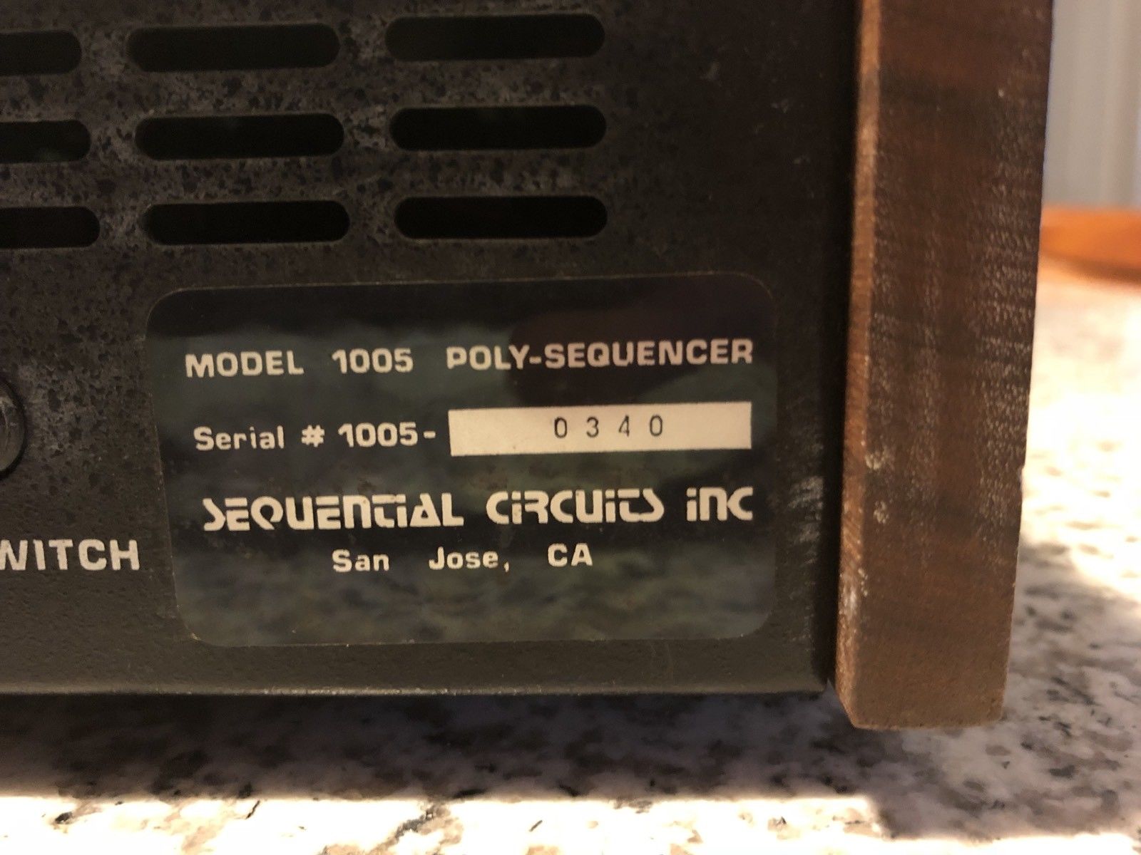 MATRIXSYNTH: Sequential Circuits Poly Sequencer Model 1005 for Prophet 5 Synthesizer Rev 3 SN 0340