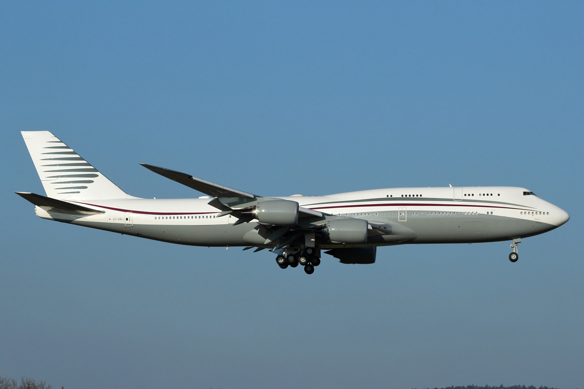 Eastwings: B-747-8KB BBJ * Qatar Amiri Flight * A7-HBJ