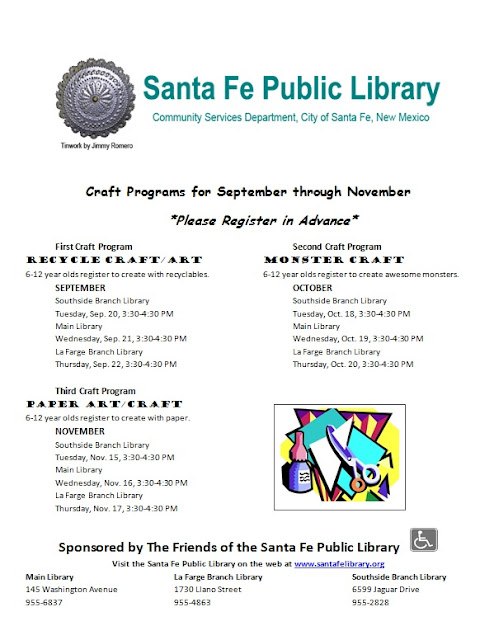 Icarus... the Santa Fe Public Library Blog: Fall 2016 Children's Craft ...