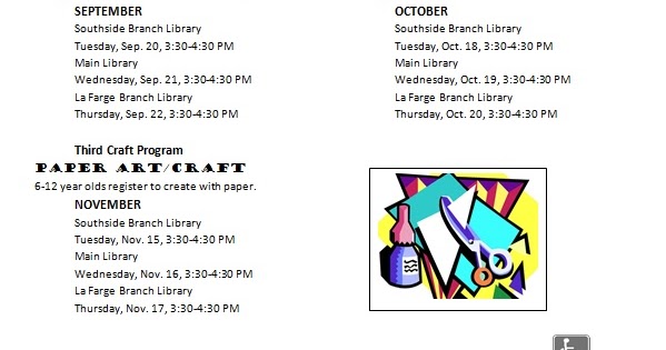 Icarus... the Santa Fe Public Library Blog: Fall 2016 Children's Craft ...