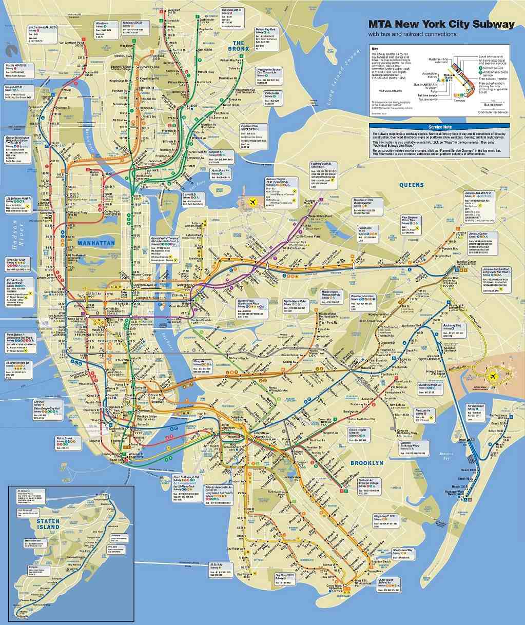 New York City Daytime & Late Night Subway Maps