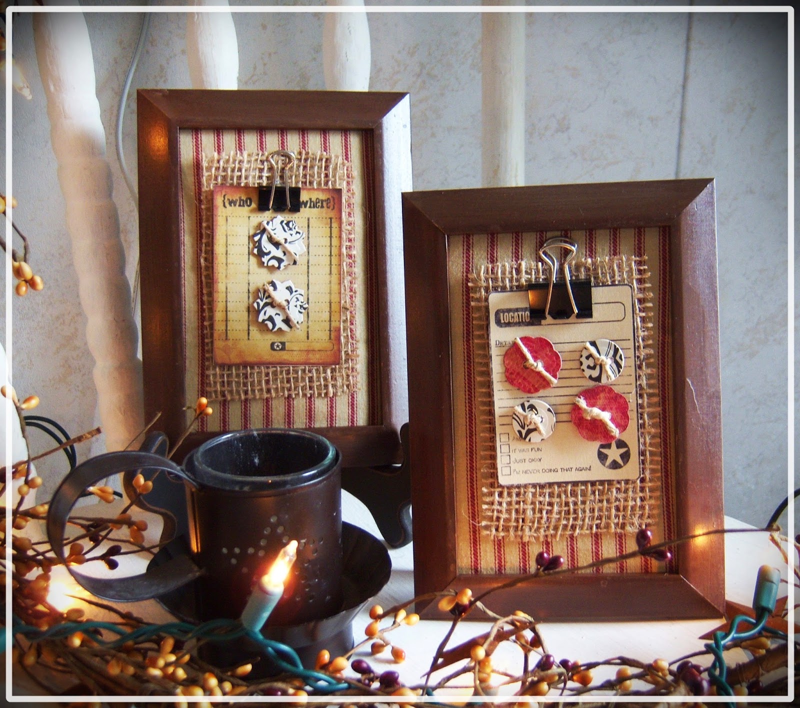 Shoregirl's Creations: Primitive Picture Frames