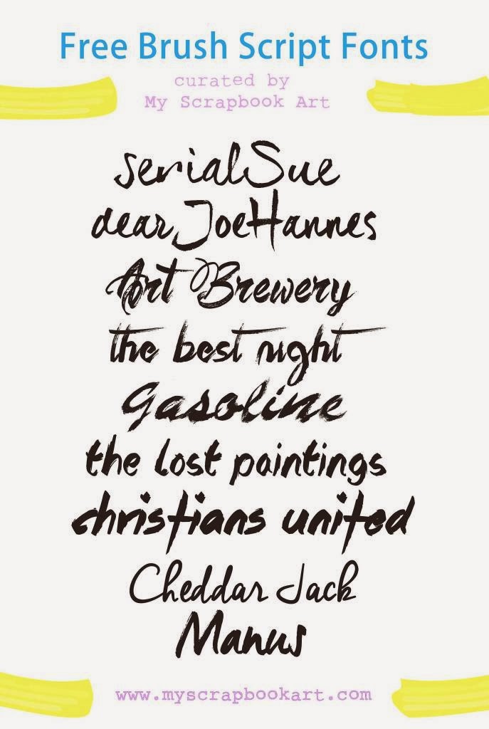 Free Brush Script Fonts - FONT BUNDLE