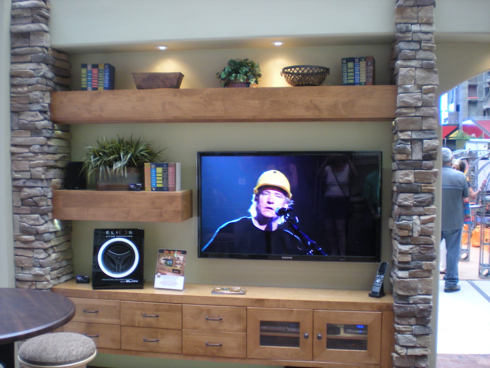 taysominteriors: Stone entertainment center