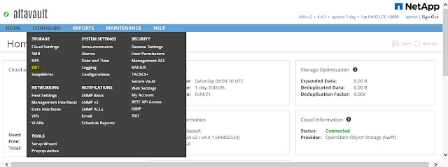 Remote Infrastructure Management: NetApp Cloud Backup(AltaVault) with Veritas NetBackup (OST)