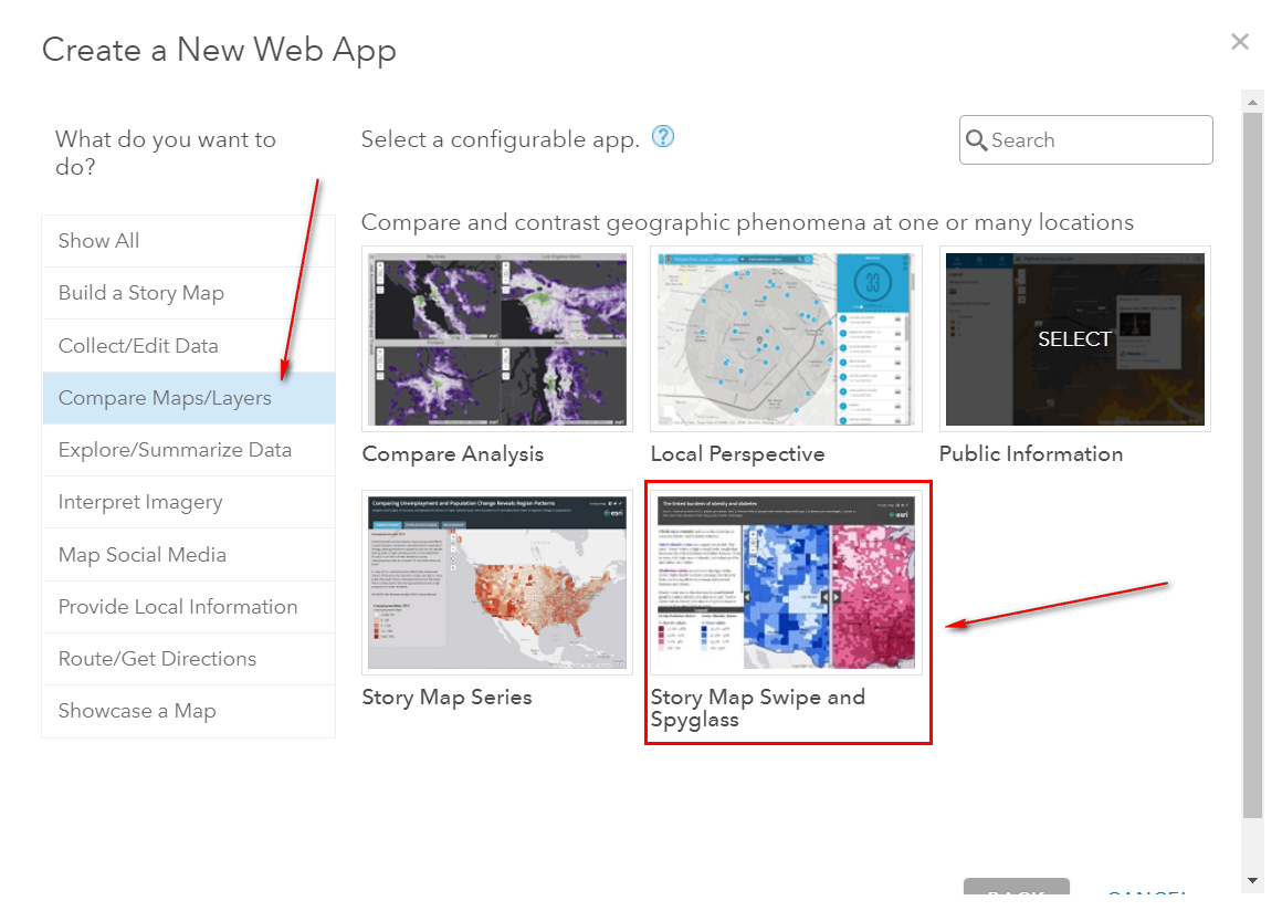 Compare two maps using ArcGIS Online - P-GIS