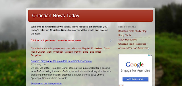 Christian News Today ~ Christian Bible Study Blog (CBSB)
