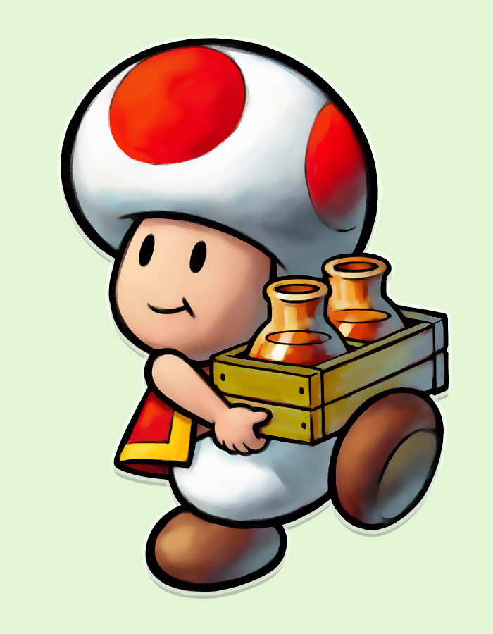 Game Art X: Mario and Luigi Bowser's Inside Story Art: Toad