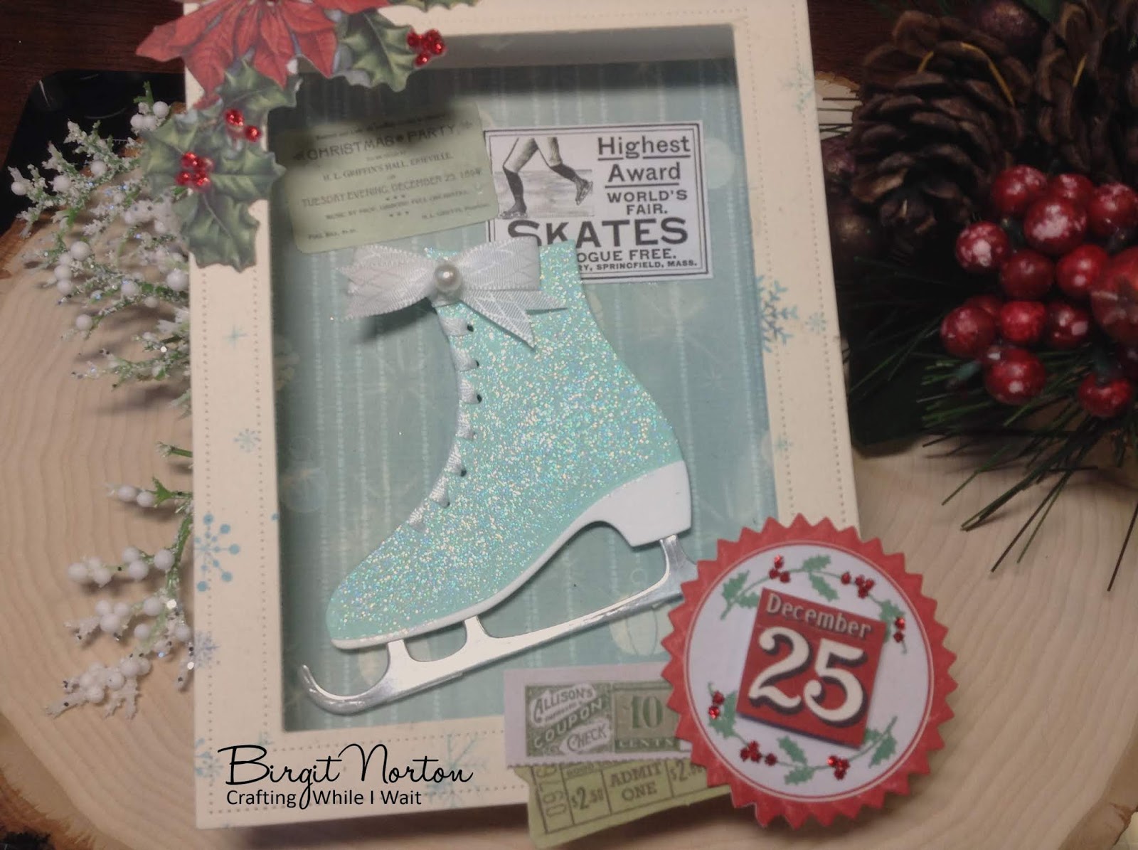 Crafting While I Wait: Vintage Ice Skate Ornament Box ~ Dies R Us ...