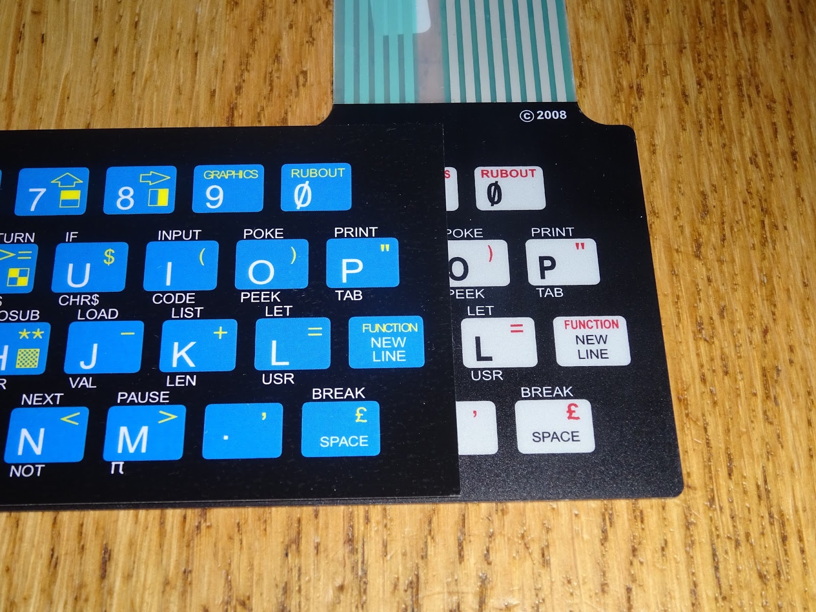 Tynemouth Software: ZX80 Keyboard Overlays