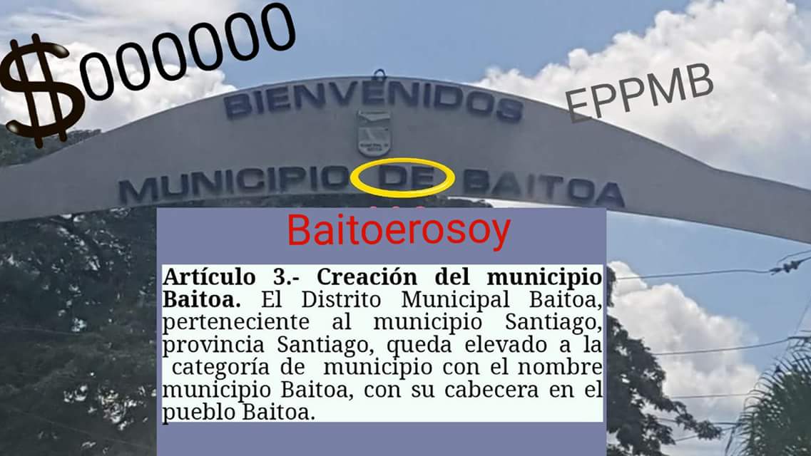 El Municipio Baitoa: En la entrada y salida principal del municipio ...