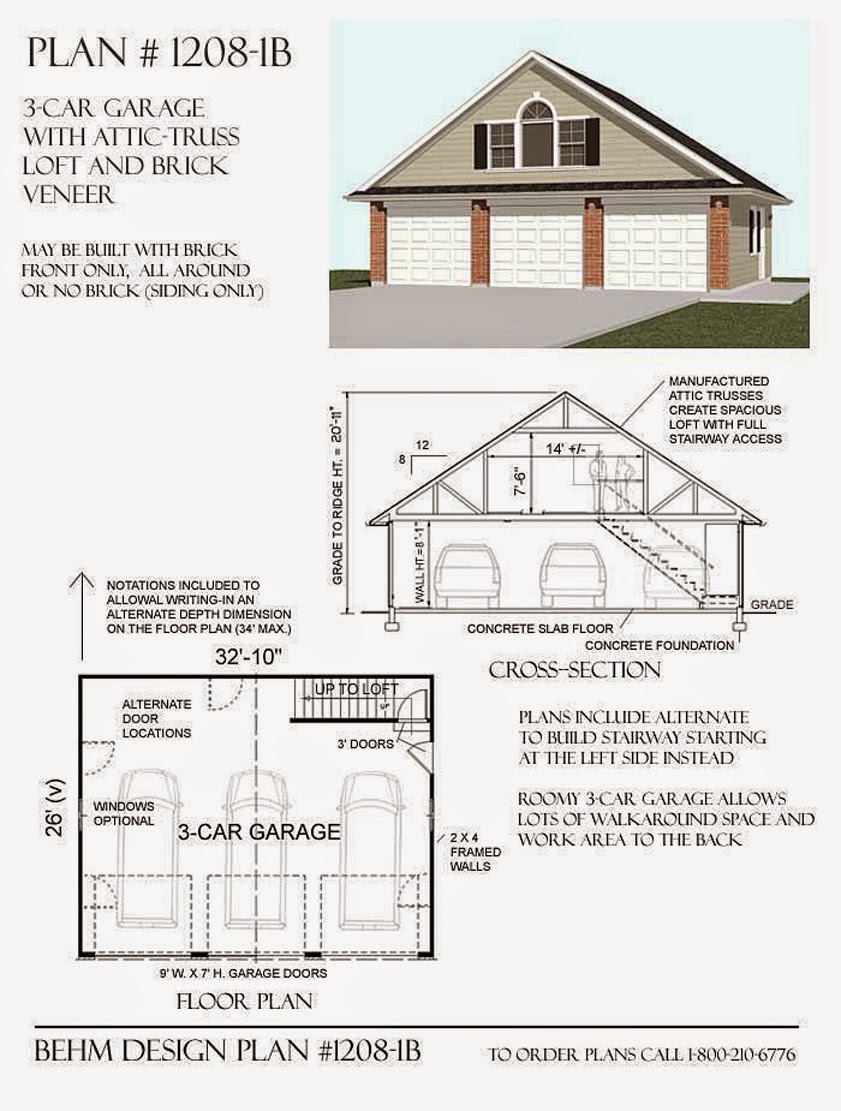 Garage Plans Blog - Behm Design - Garage Plan Examples: Garage Plan ...