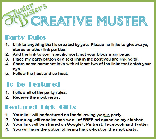 denise...on a whim: Co-Hosting Fluster's Creative Muster Link Party
