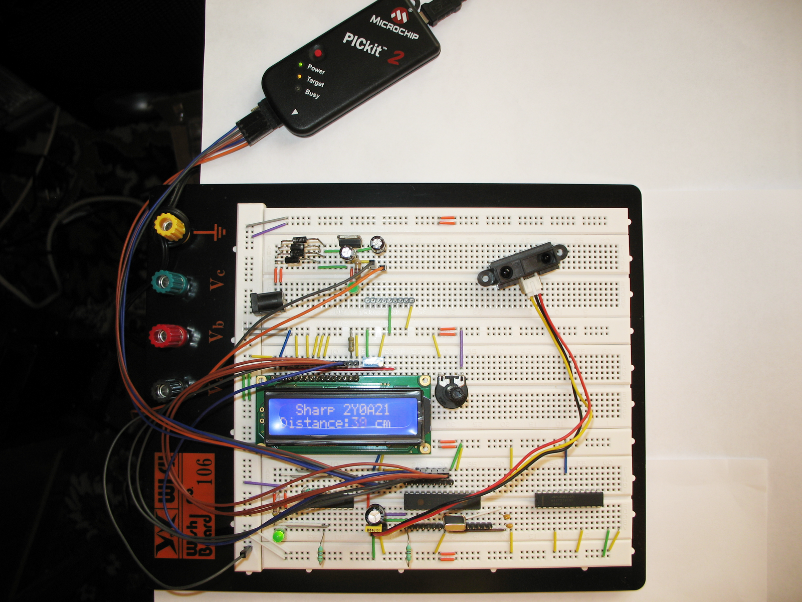 Electronic Experiments Distance Sensor Sharp 2yoa21 And Lcd