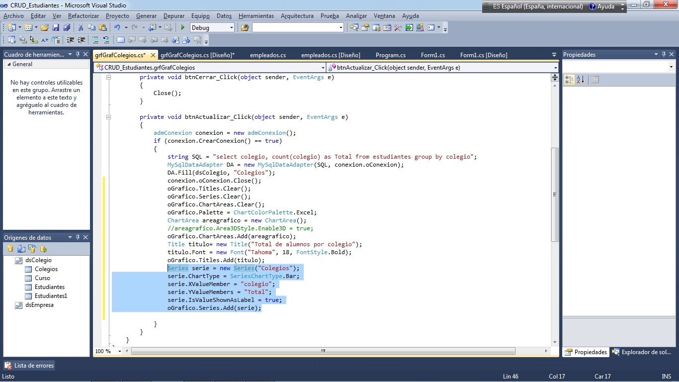 Gráficas Estadísticas en C# (Objeto ChartControl)