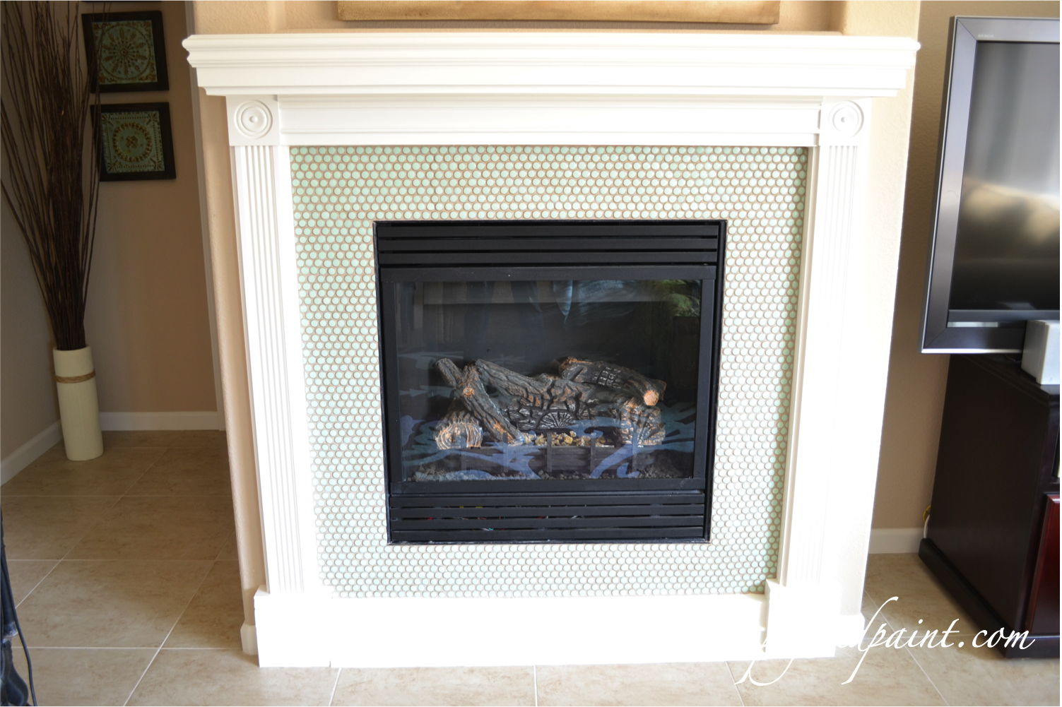 Fireplace: Grout Commitment