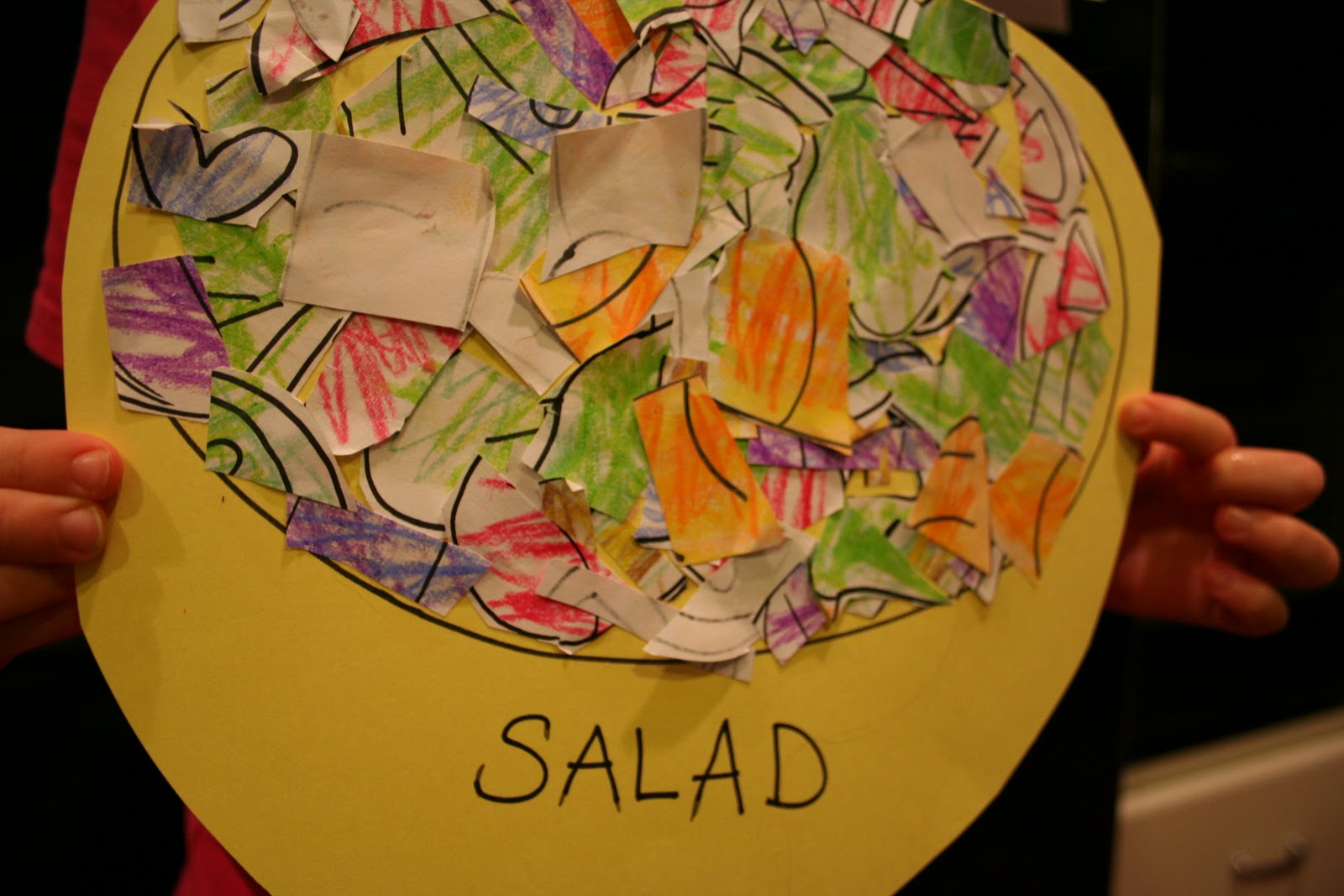 Pink and Green Mama: * Make A Paper Salad - Scissor Practice For ...