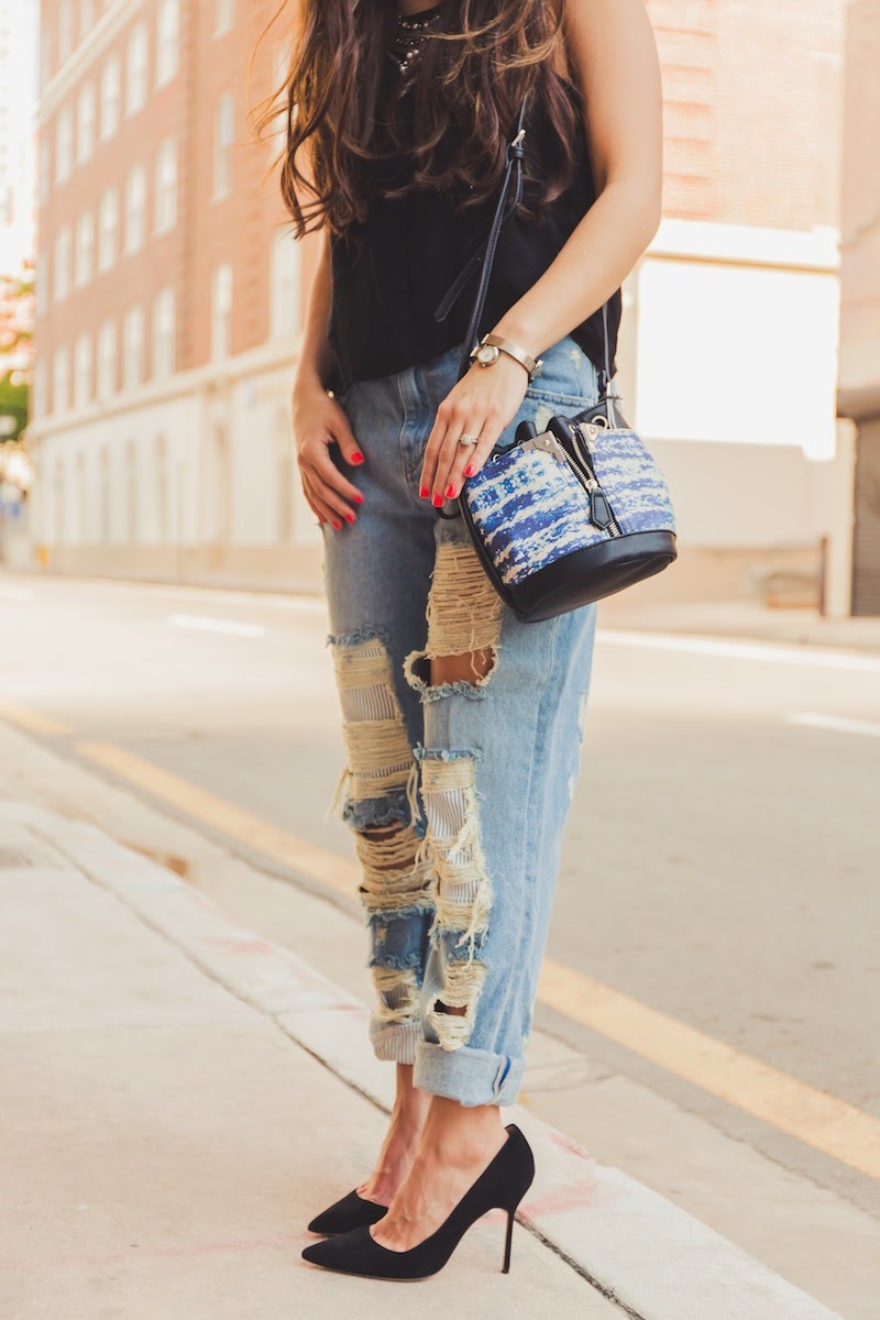 Ripped jeans and half buns! | Nany's Klozet | Bloglovin’