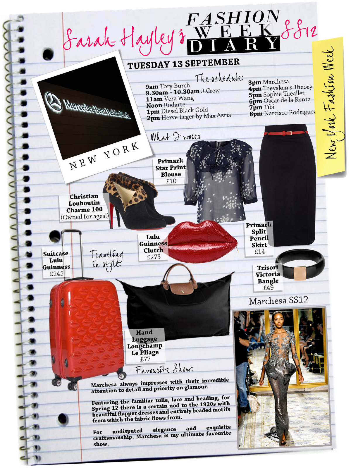 My Fashion Week Diary SS12 - New York, London, Milan and Paris - by ...
