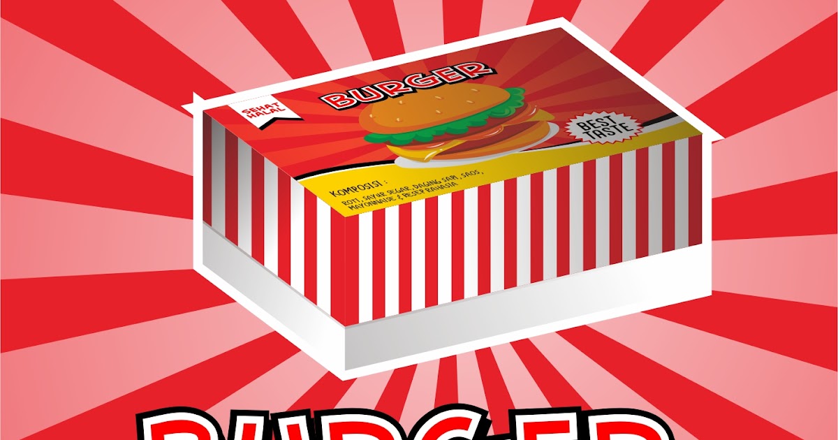 Download Contoh Packaging Burger/ Roti dengan CorelDraw (CDR)