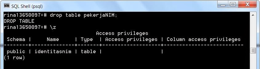 MODUL 2 : PEMBUATAN DAN MANAJEMEN TABEL ~ RINA NIRMALA AMIEN