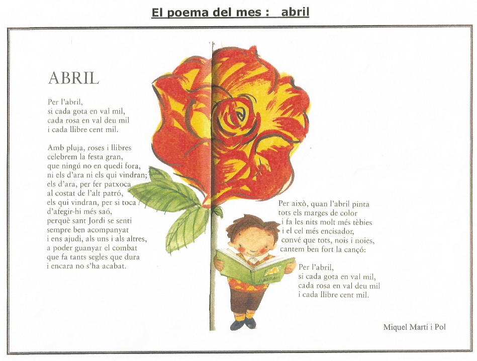 Els petits astronautes (ja no tan petits...): El poema del mes d'abril