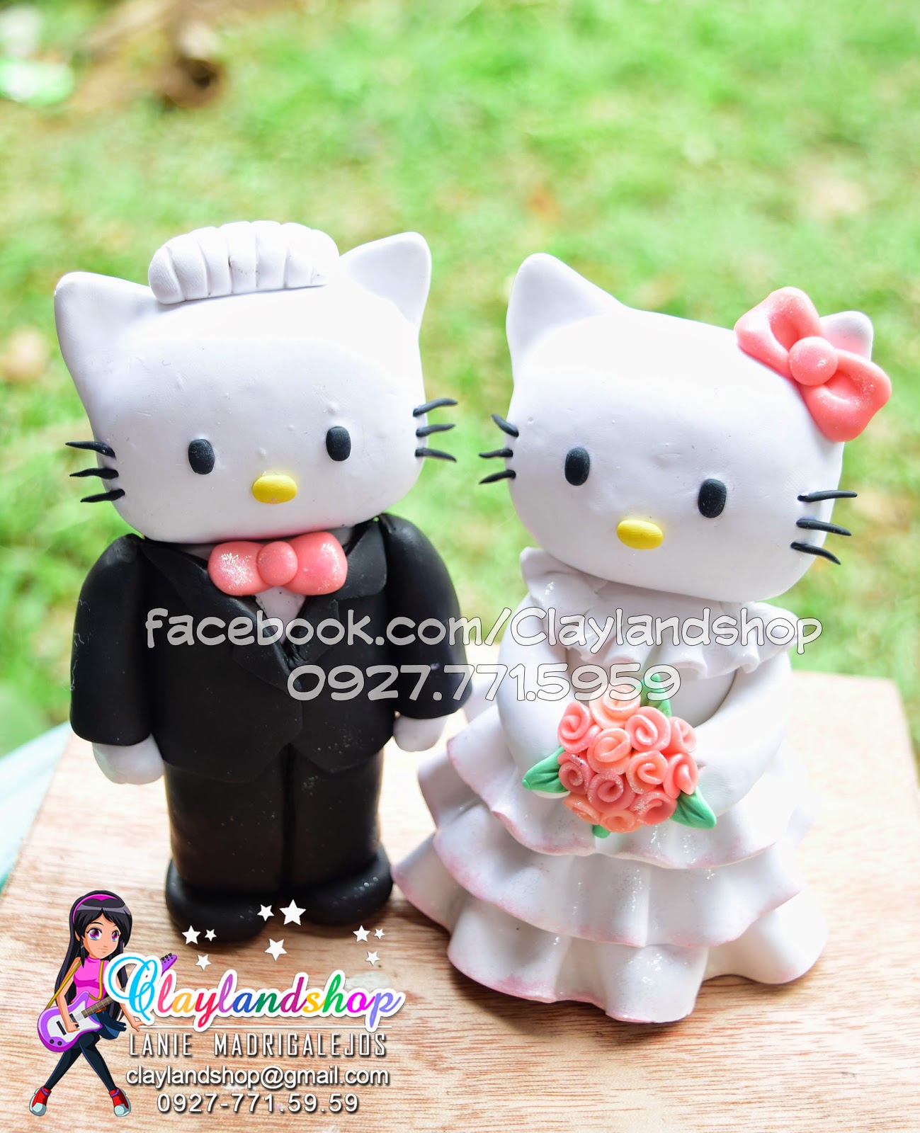 Clayland Souvenir Shop: Polymer clay Hello kitty & dear Daniel Cake topper