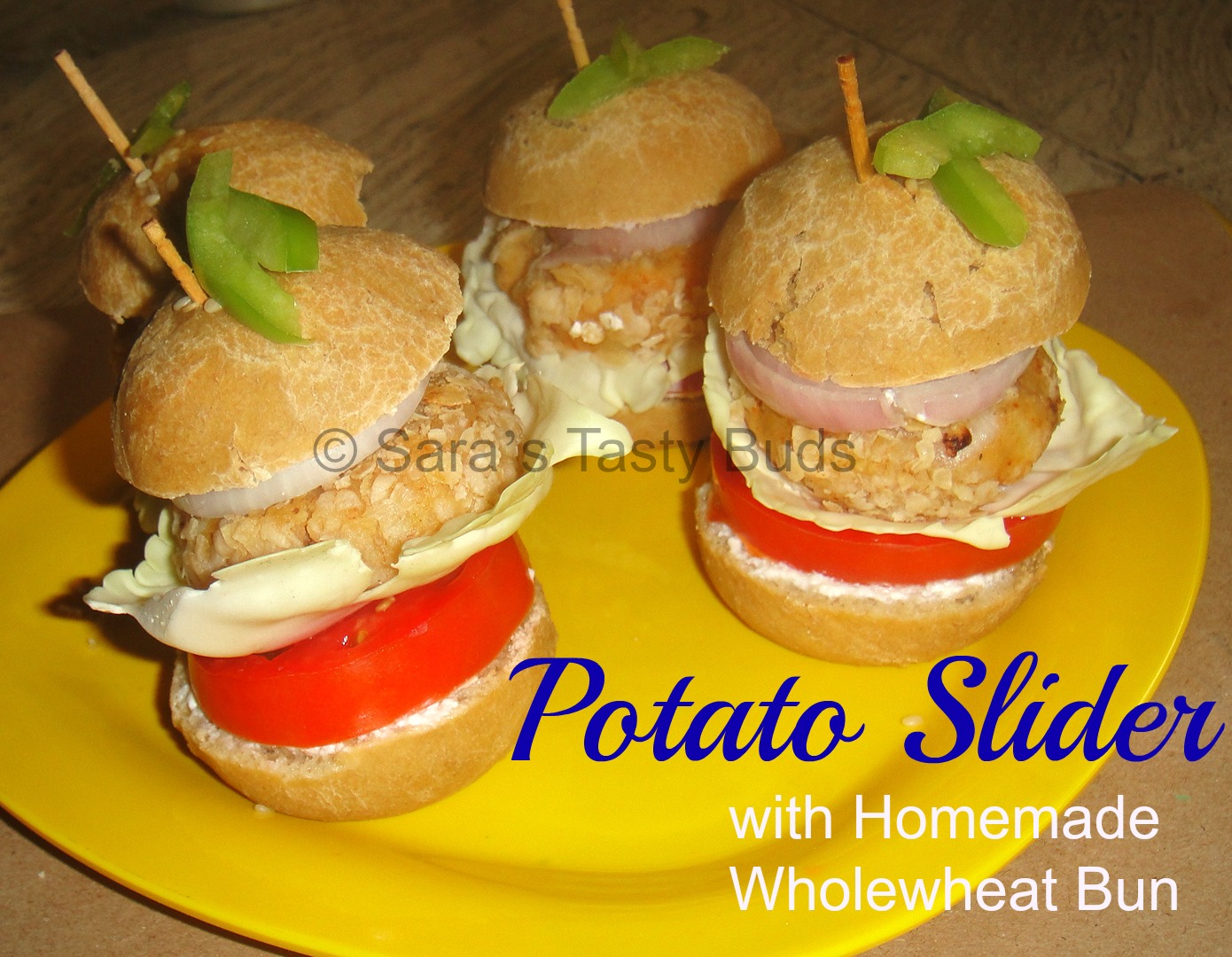 SARA'S TASTY BUDS: Potato Sliders - with homemade whole wheat Buns # ...