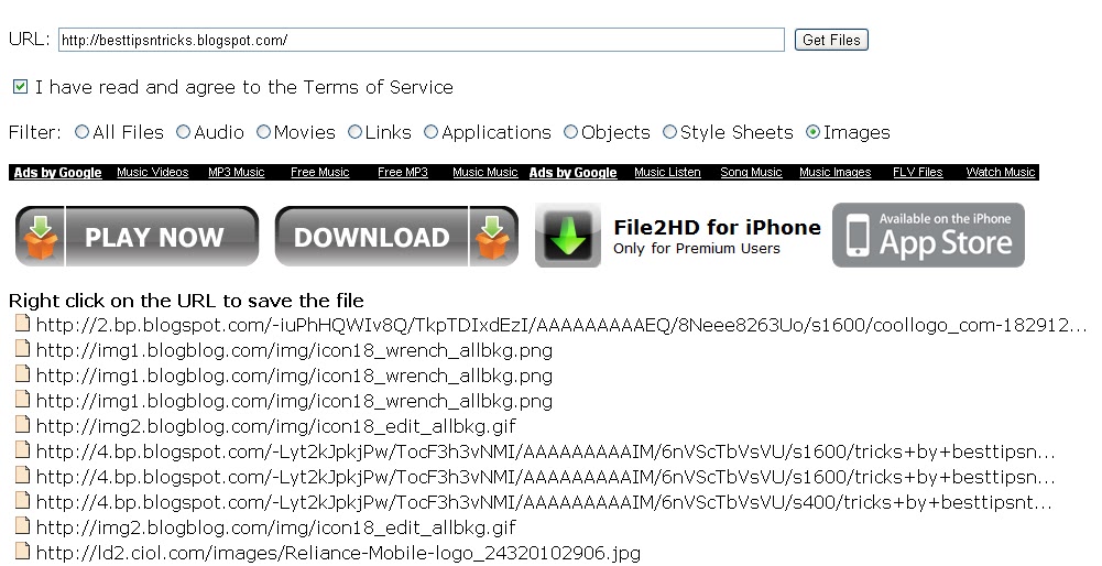 Tricks: Trick to download all files of a Website