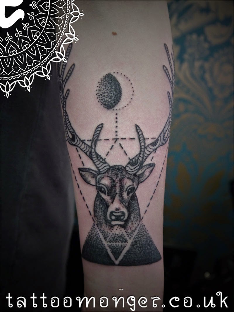 London Tattoo: Stag head by David Barclay