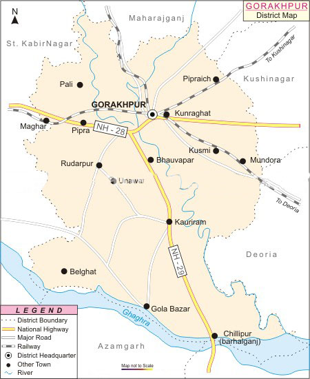 Map Of India: Gorakhpur