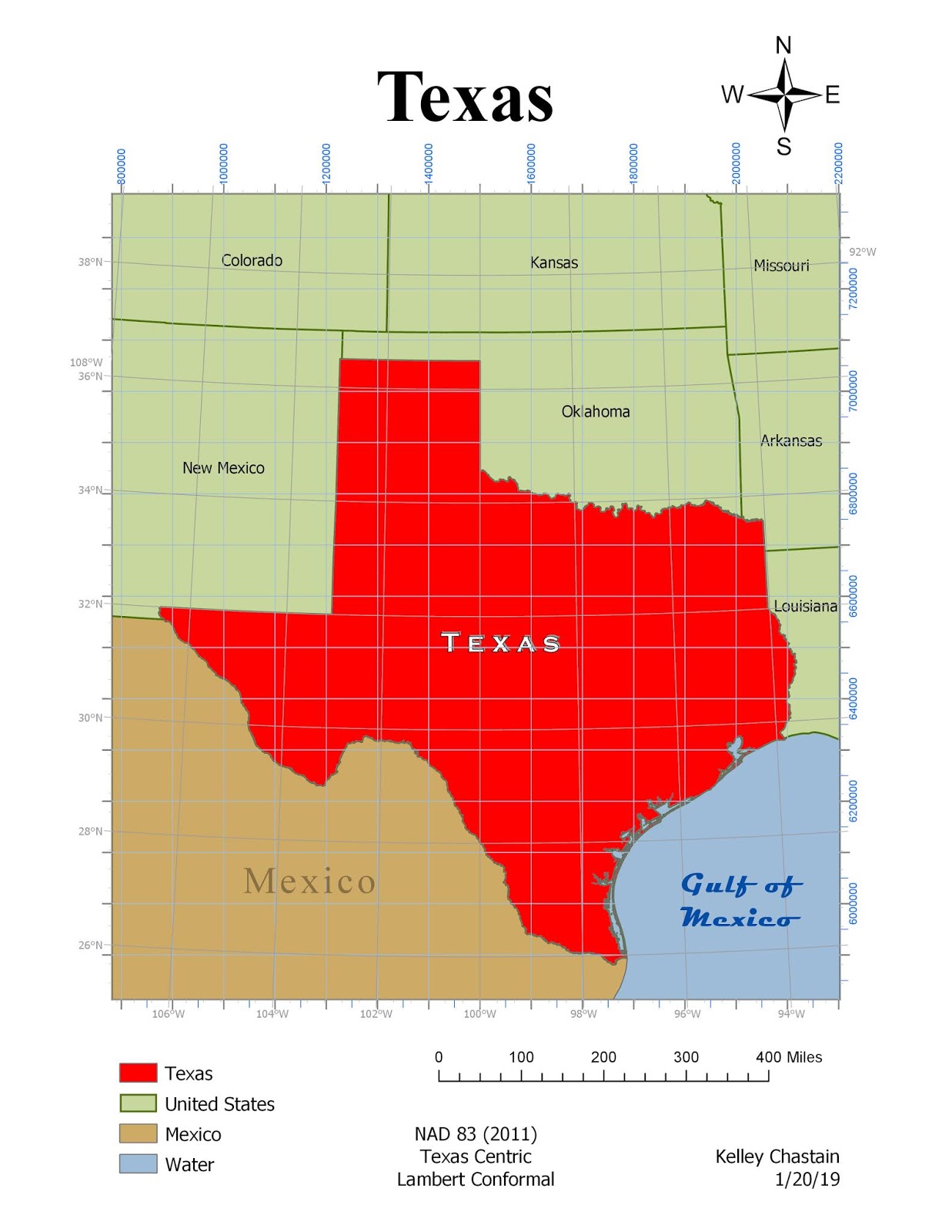 Texas grid map - georgiakja
