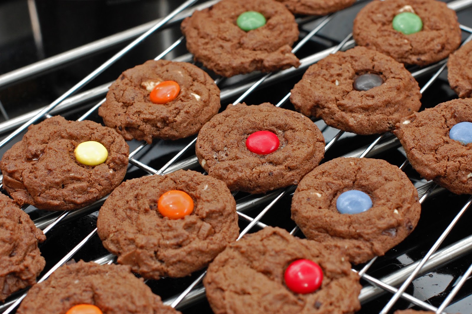 In Michelle's Kitchen: Double Chocolate Chip Smarties Cookies