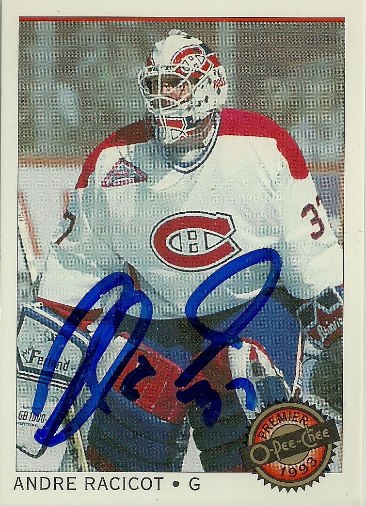 Hell's Valuable Collectibles: André Racicot Autographed Card